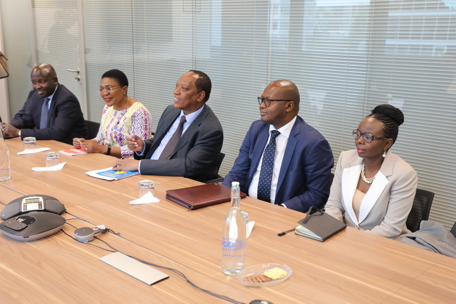 Prof. Palamagamba Kabudi in discussion with the Secretary General of ...